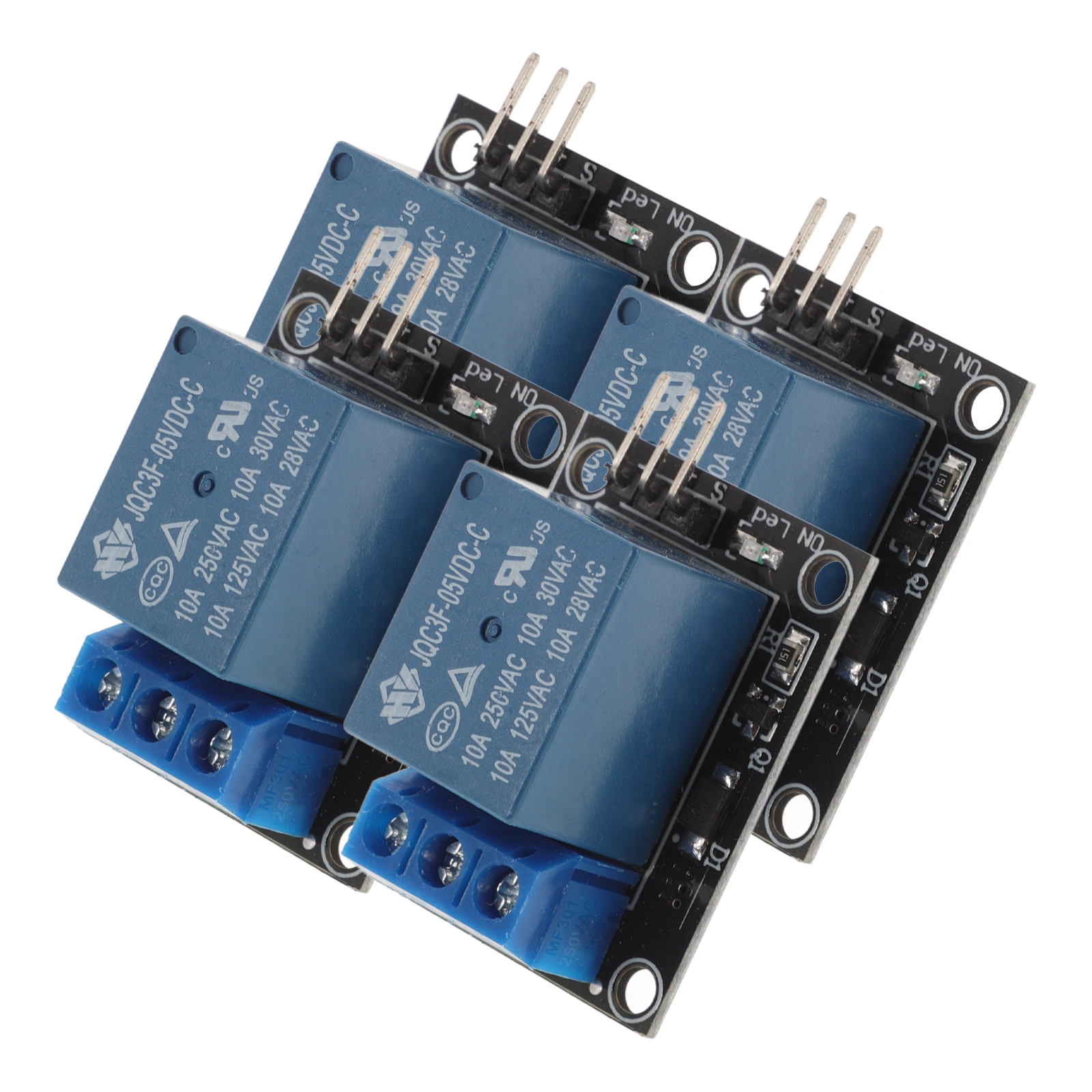 Raindrops 4pcs Relay Module 1 Channel Relay Module Relay Module For Singlechip Compatible for ...