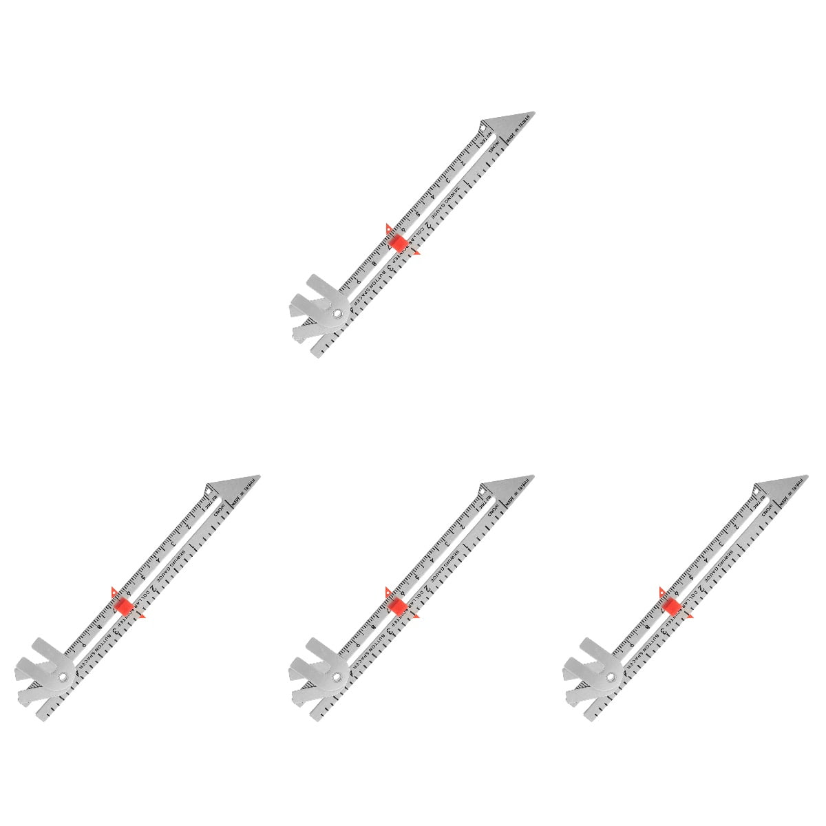 Raindrops 4pcs Sewing Gauge Fabric Sliding Gauge Button Sewing Ruler ...