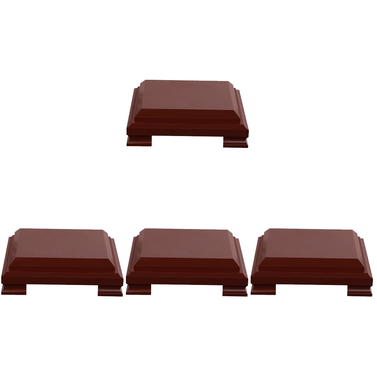 Raindrops 4pcs Square Wooden Display Base Small Wood Base Teapot Base ...