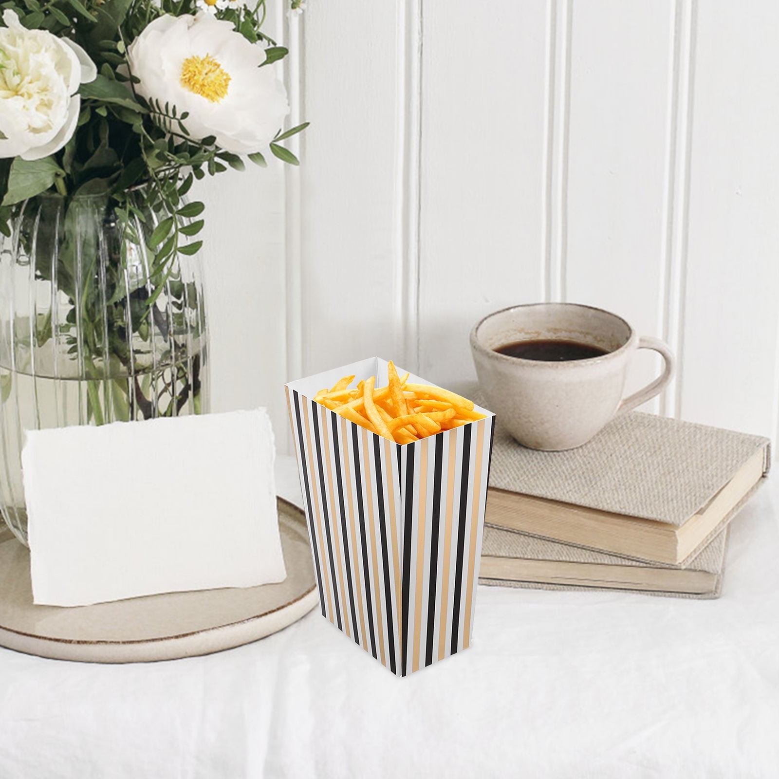 Raindrops 4pcs Striped Popcorn Boxes For Party Reusable Popcorn ...