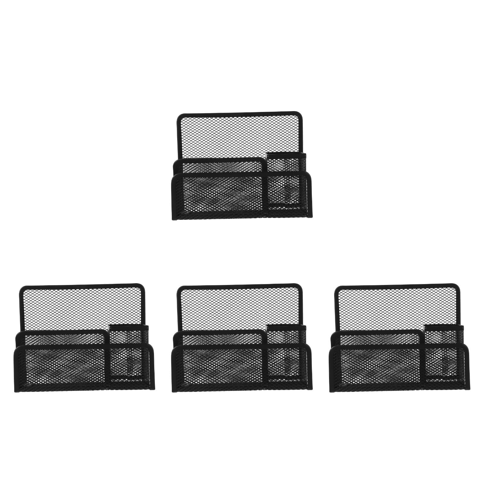Raindrops 4pcs Stylish Iron Mesh Desktop Organizer File Holder Upright ...