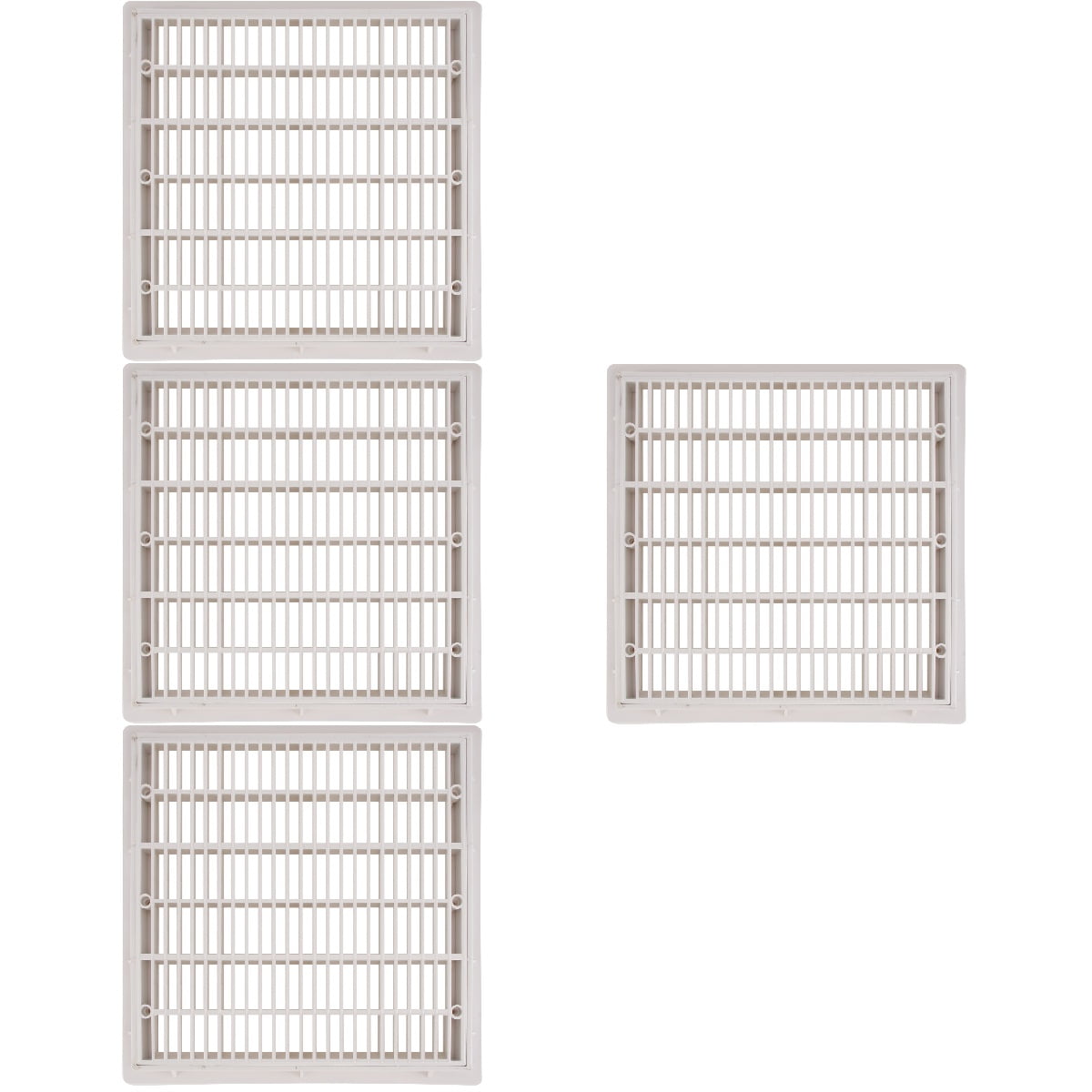 Raindrops 4pcs Swimming Pool Bottom Drainer Square Main Drainer Floor ...