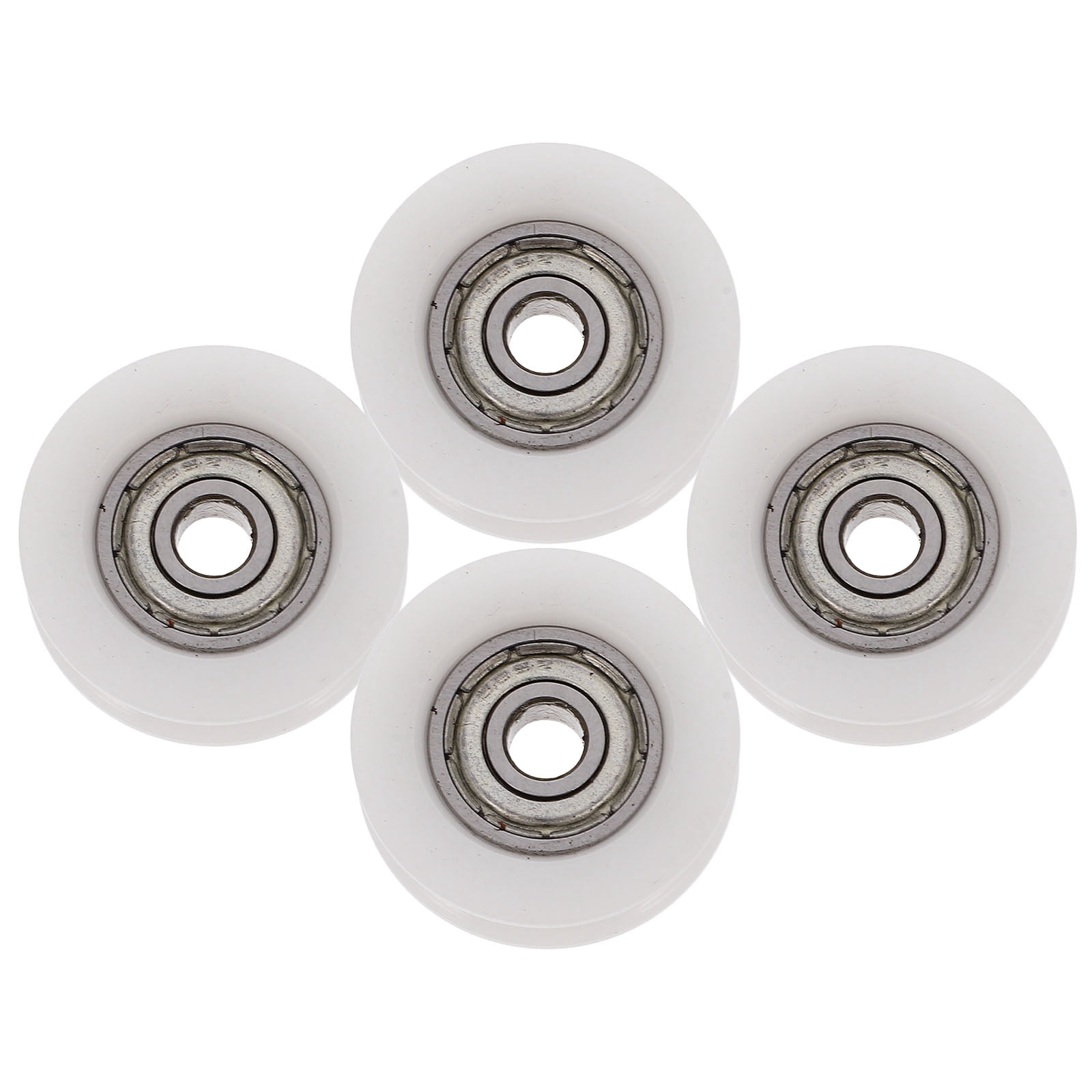 White Nylon U Groove Pulley with Ball Bearings for Smooth Sliding Door ...