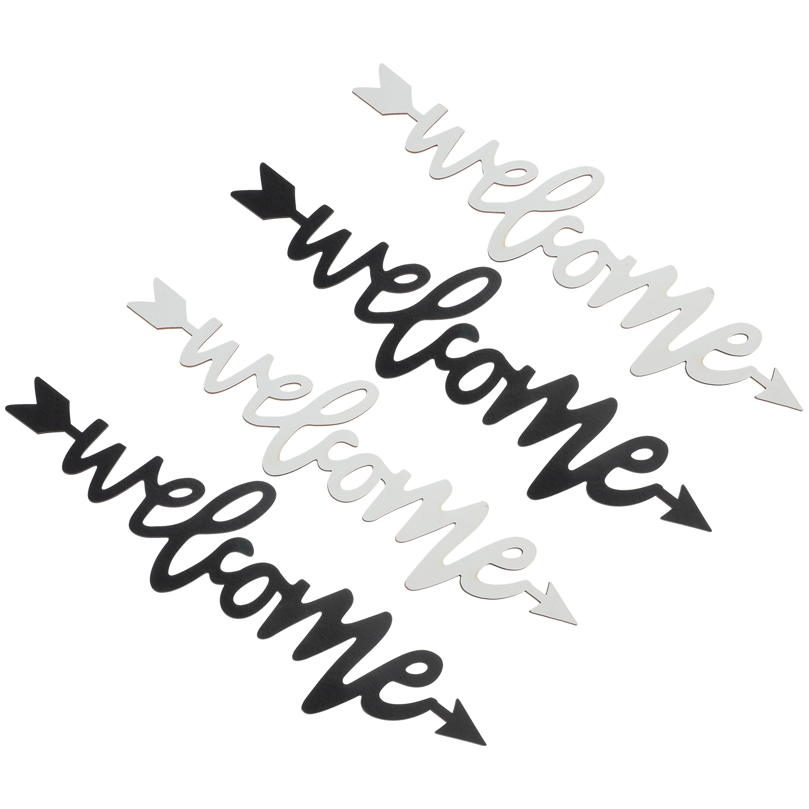 Raindrops 4pcs Assorted Color Wooden Hanging Letter Welcome Sign for ...