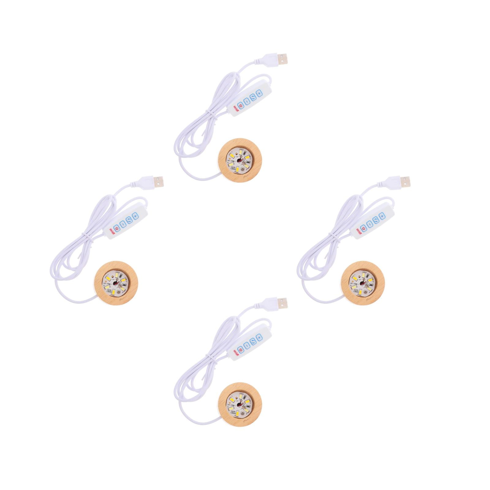 Raindrops 4pcs Wooden Led Display Base Lamp Base Wood Lamp Display Base ...