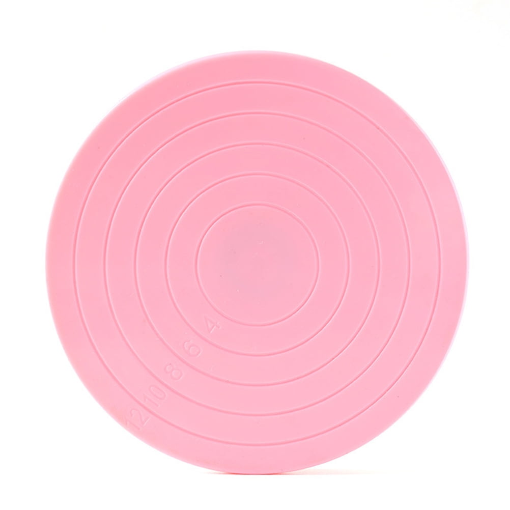 Raindrops 5 .5 Plastic Rotary Table Cake Stand with Scales Pink ...