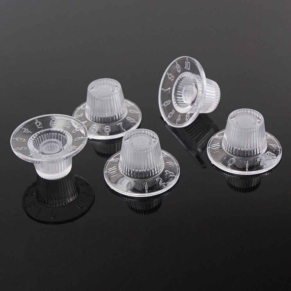 Raindrops 5 PCS Transparent Knob Set Volume Control Potentiometer Tone ...