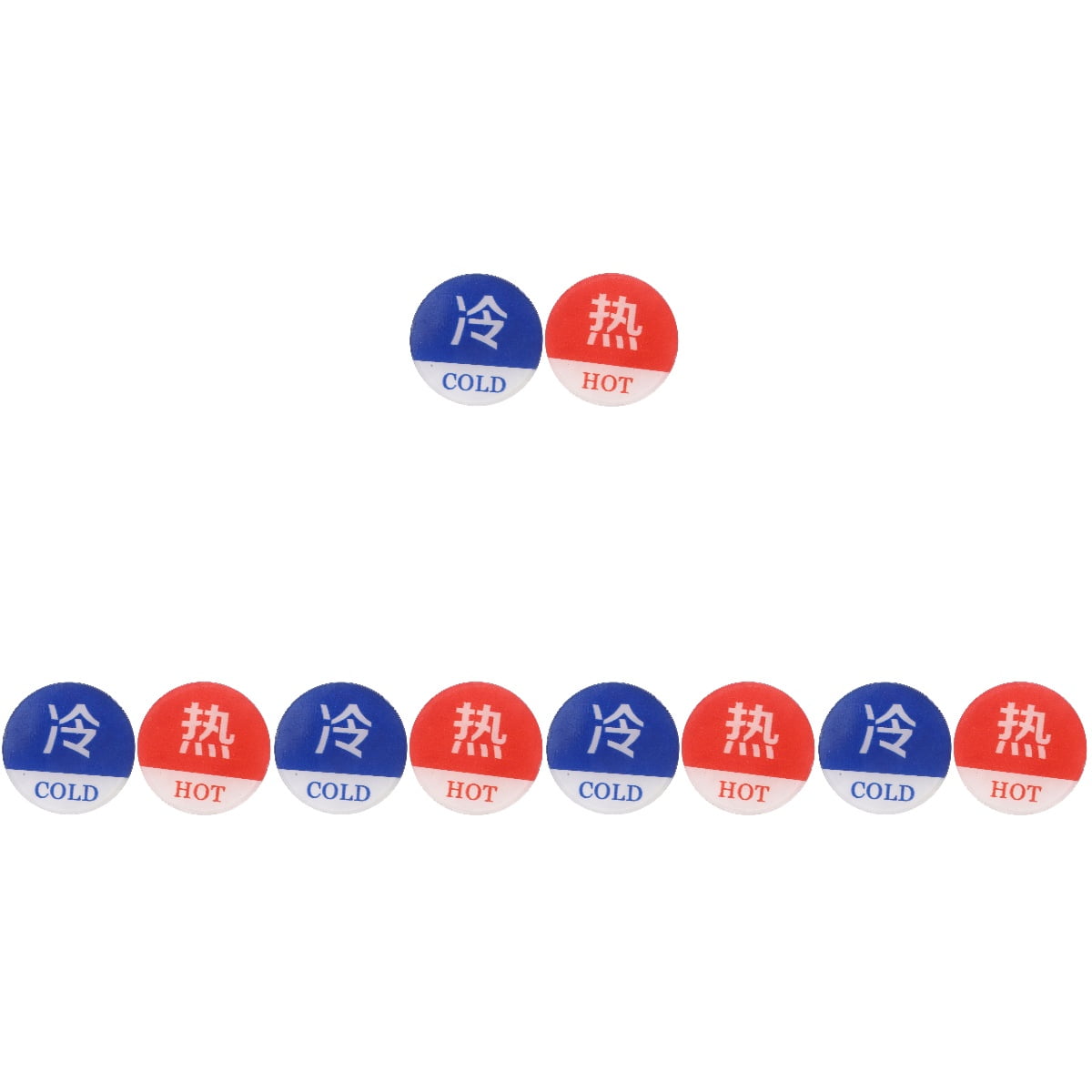 Raindrops 5 Pairs Hot/cold Water Labels Acrylic Hot And Cold Water ...