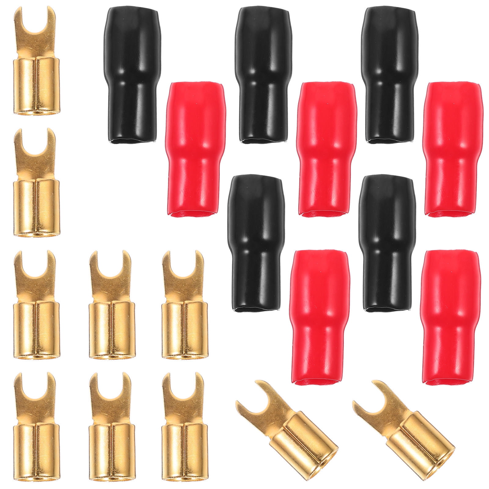 Raindrops 5 Pairs PVC Insulated Male Spade Connector for Speaker Wire ...