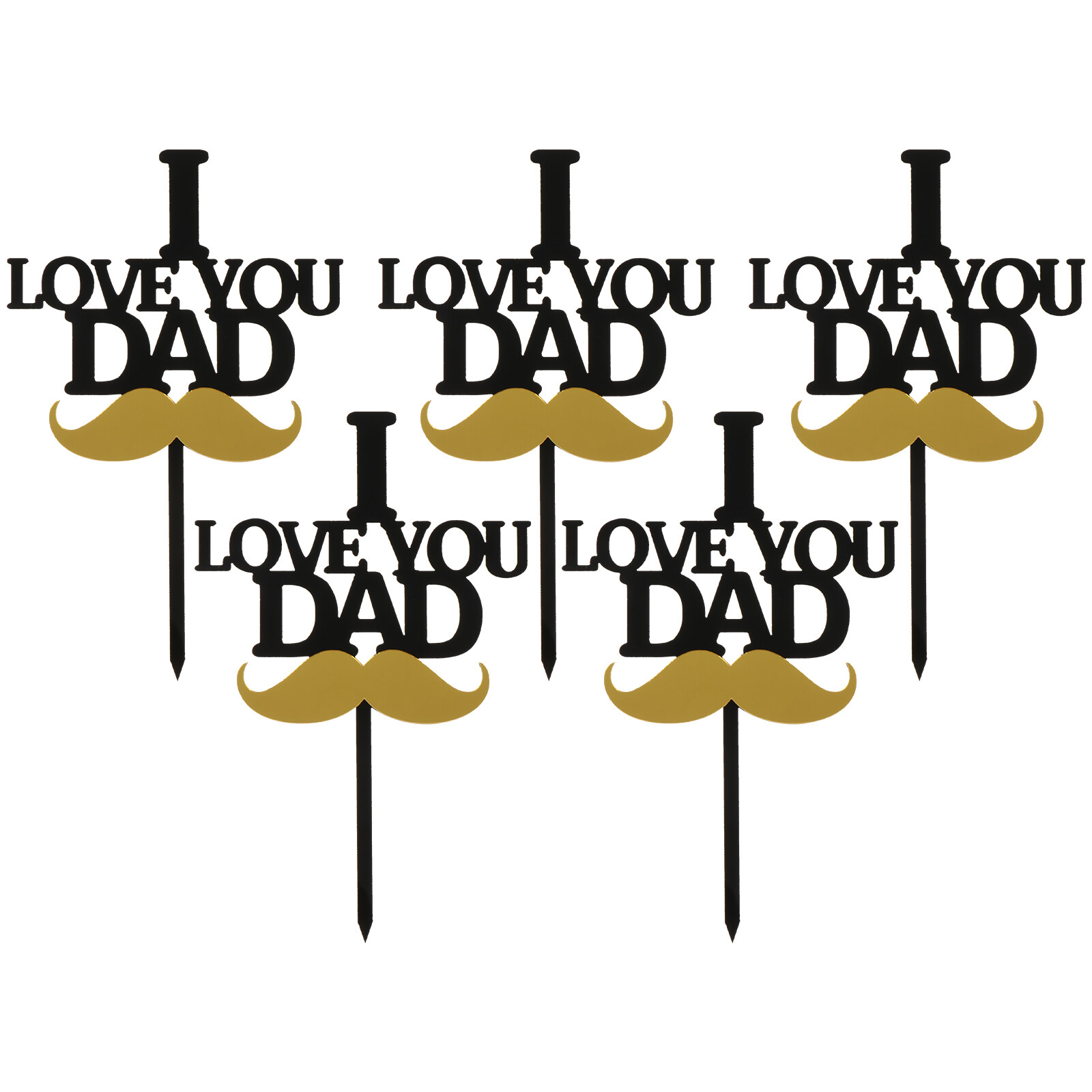 Raindrops 5 Pcs Dad Birthday Decorations Father Cake Picks Fathers ...