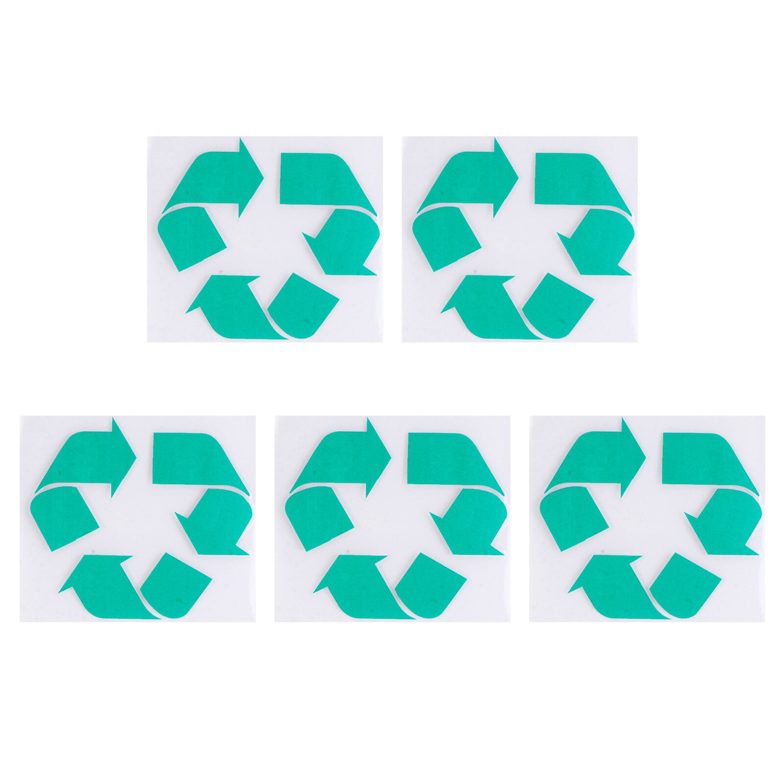 Raindrops 5 Pcs Green Square PVC Recycling Bin Labels for Indoor ...