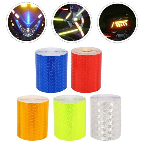 Raindrops 5 Rolls Auto Reflective Tape Luminous Strip for Bikes High ...