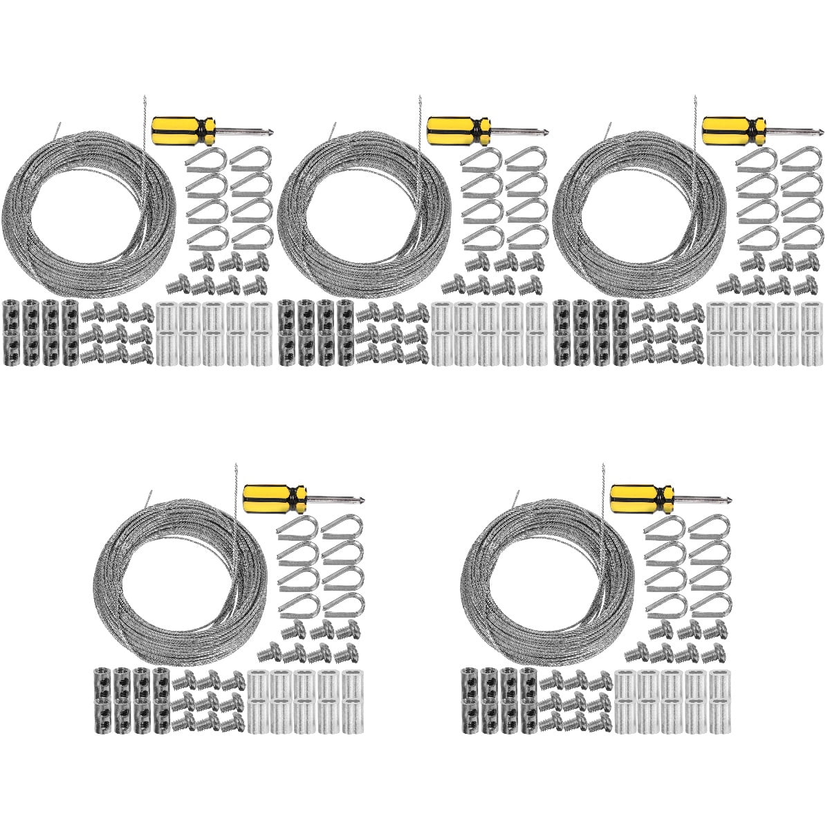Raindrops 5 Sets Cable Railing Kit Wire Thimble Hanging Wire Rope ...