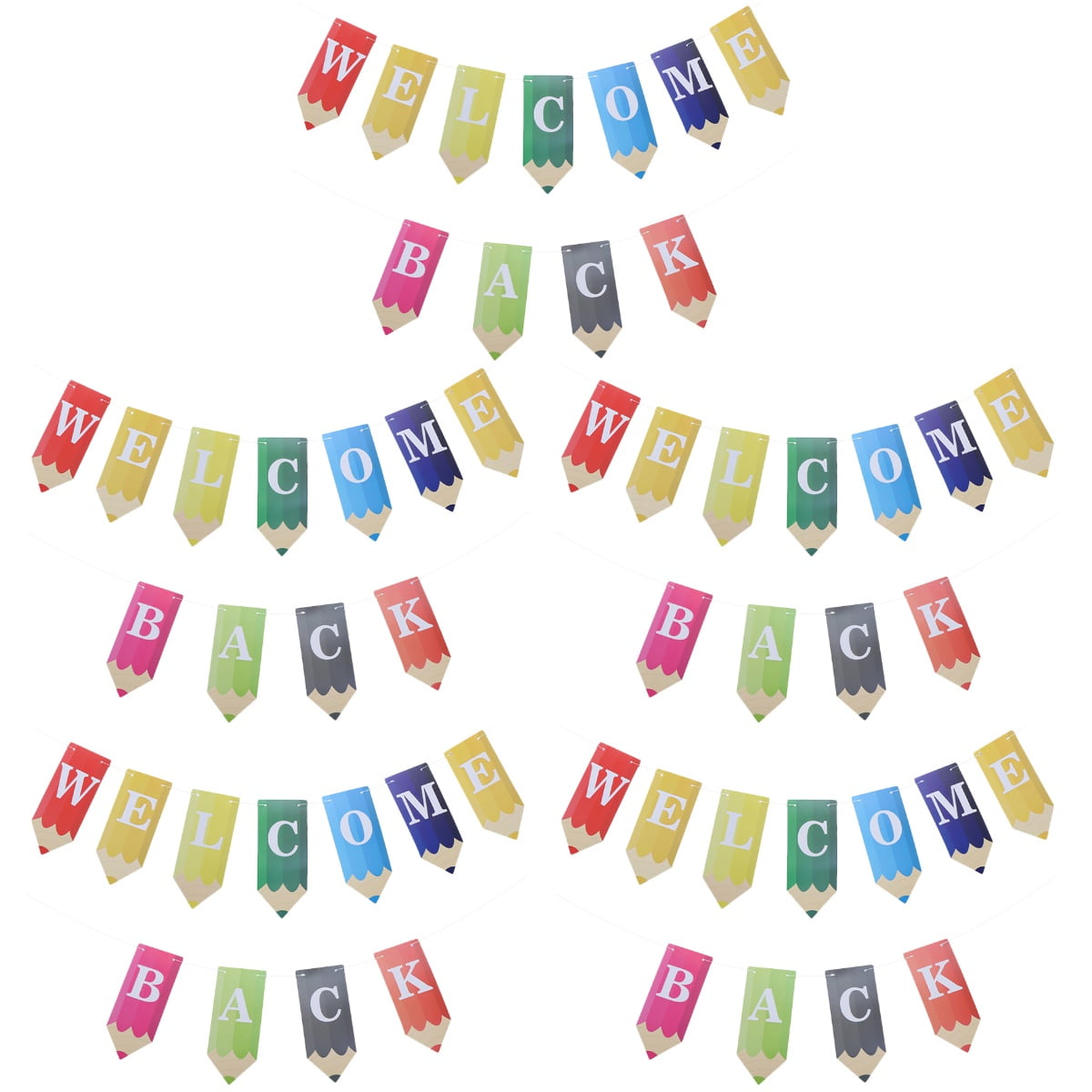Raindrops 5 Sets of Back To School Banner Decoration Hanging Paper ...