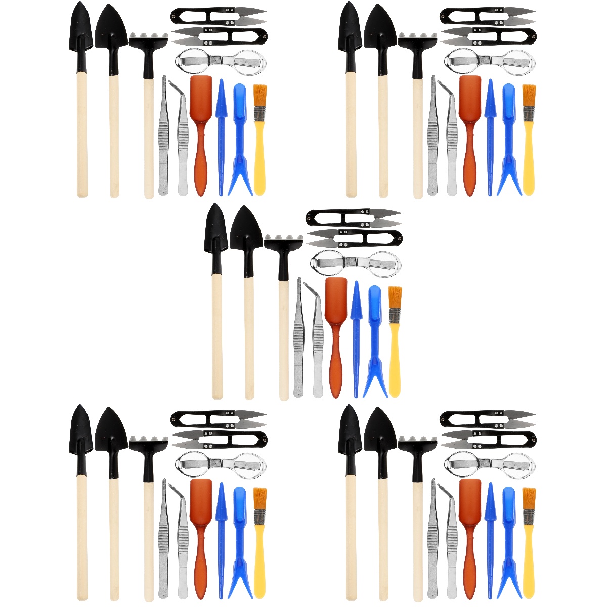 Raindrops 5 Sets of Garden Tools Set Hand Trowel Rake Cultivator Tool ...