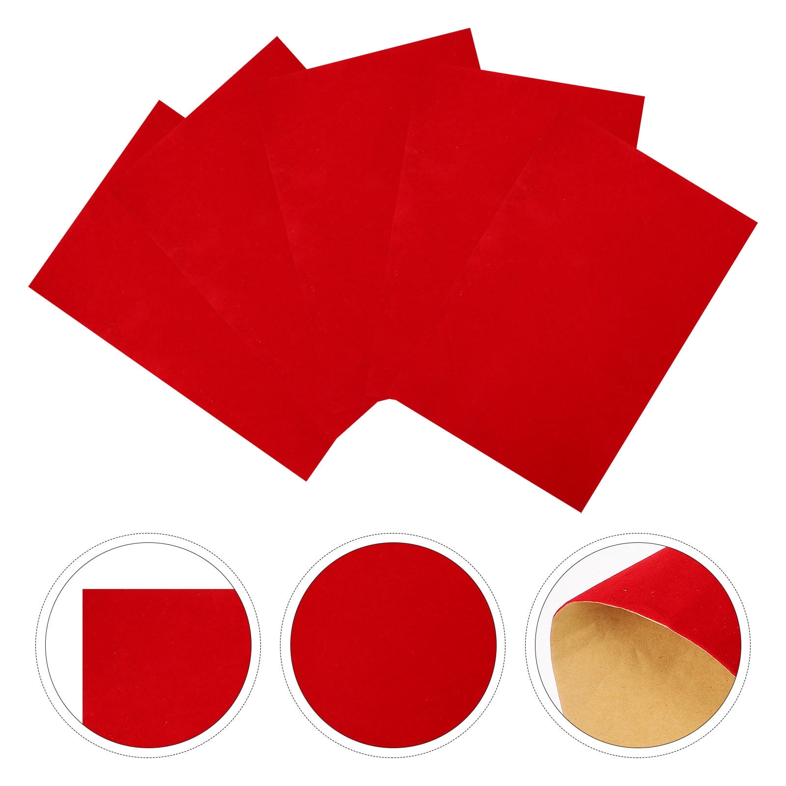 Raindrops 5 Sheets Drawer Liners Red Fluff Jewelry Box Liners A4 Size ...
