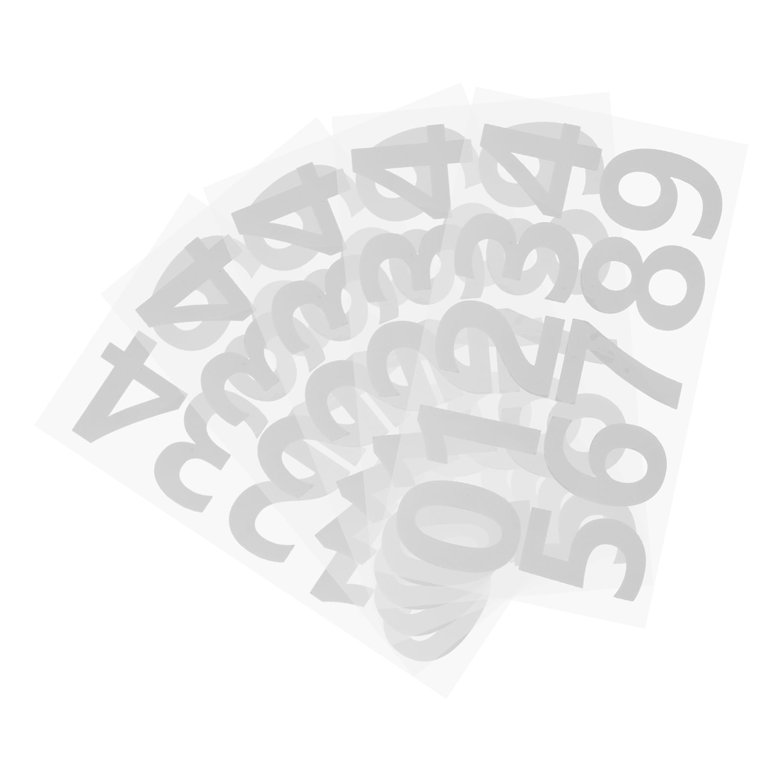 Raindrops 5 Sheets Numbered Sticker Reflective Digital Stickers ...