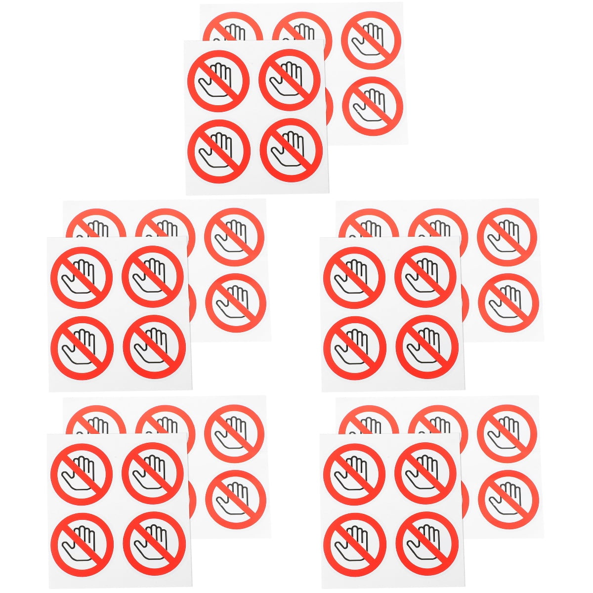 Raindrops 50 Pcs Adhesive Do Not Touch Signs Caution Danger Decals ...