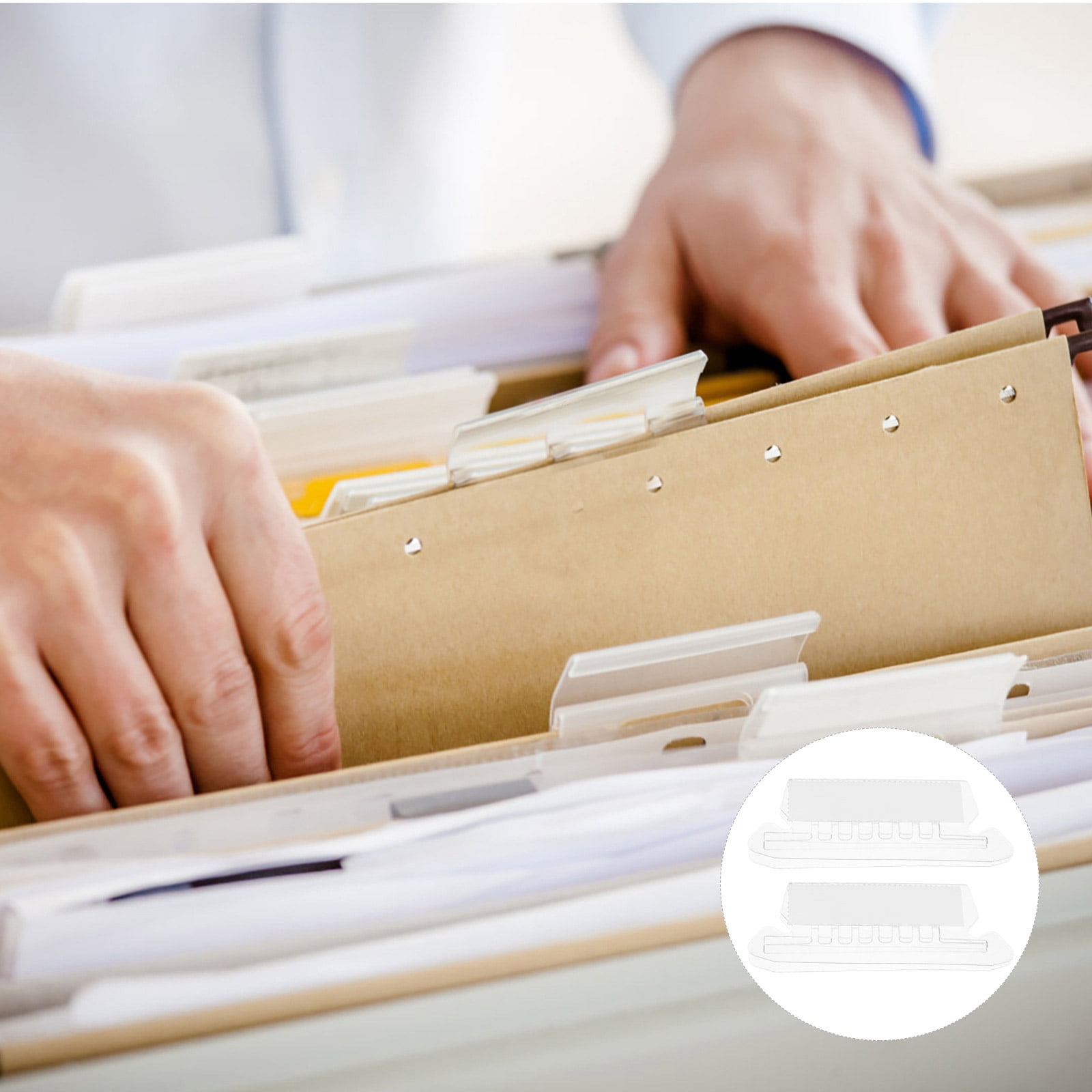 Raindrops 50 Pcs Clear Folders Hanging File Letter Size Dividers Office ...