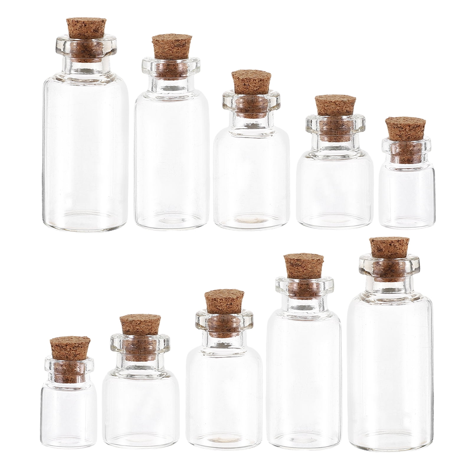 Raindrops 50 Pcs Glass Bottle with Cork Stopper Containers Small ...