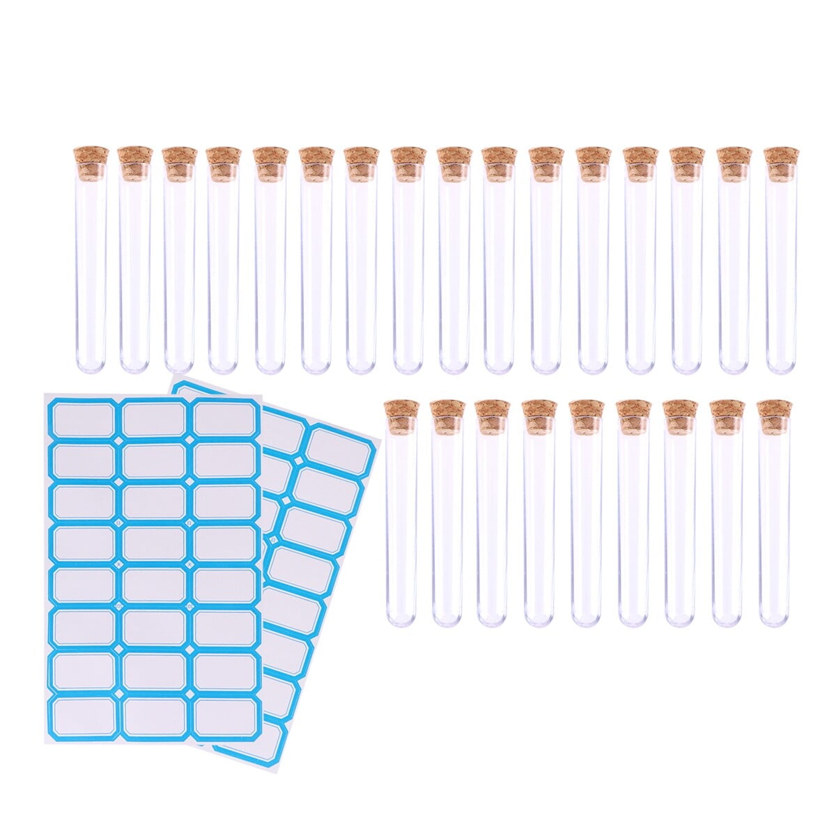 Raindrops 50 Pcs Mini Test Tube Plug Set Cosmetic Sample Storage ...