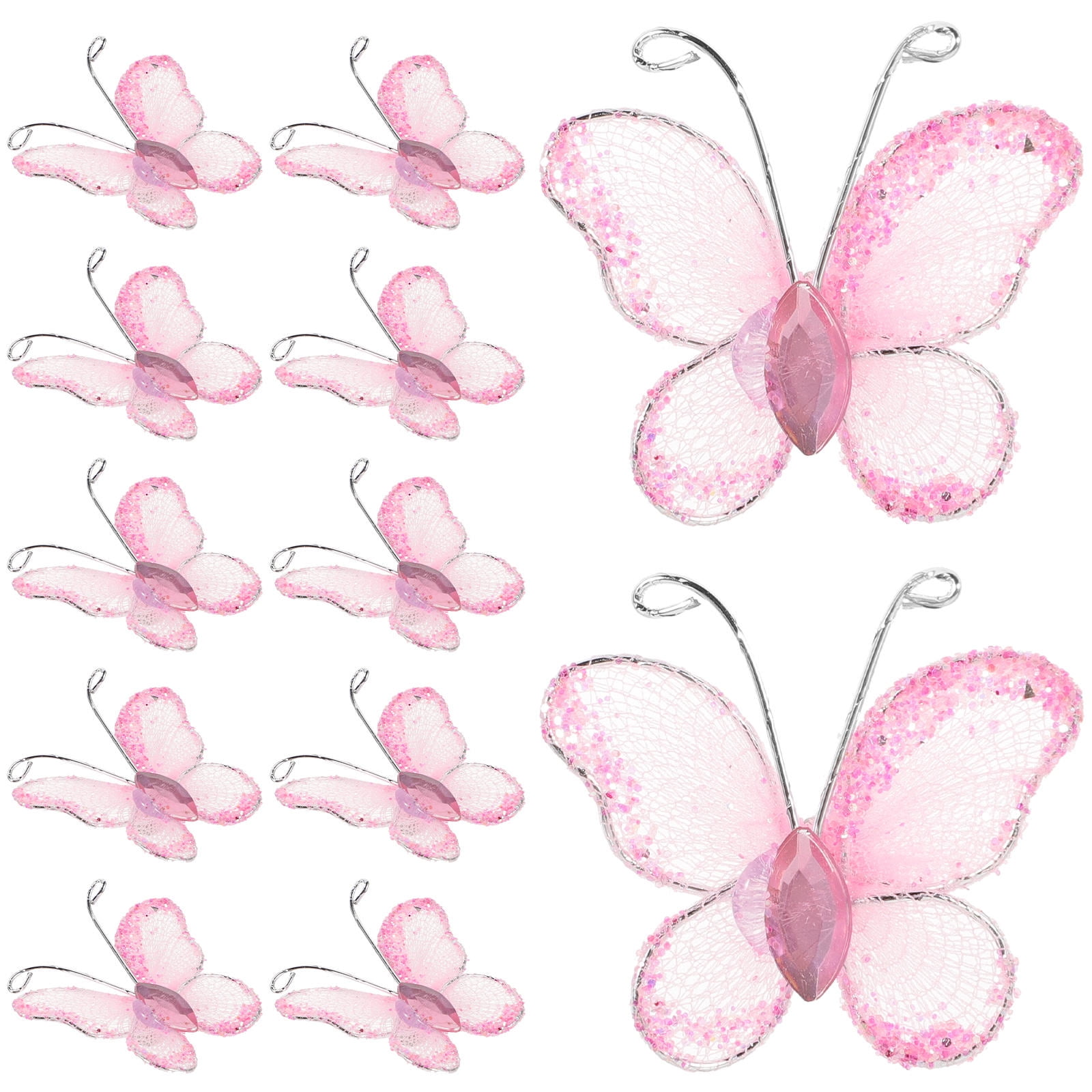 Raindrops Wired Pink Butterfly Decor for Decorating Events 50pcs ...