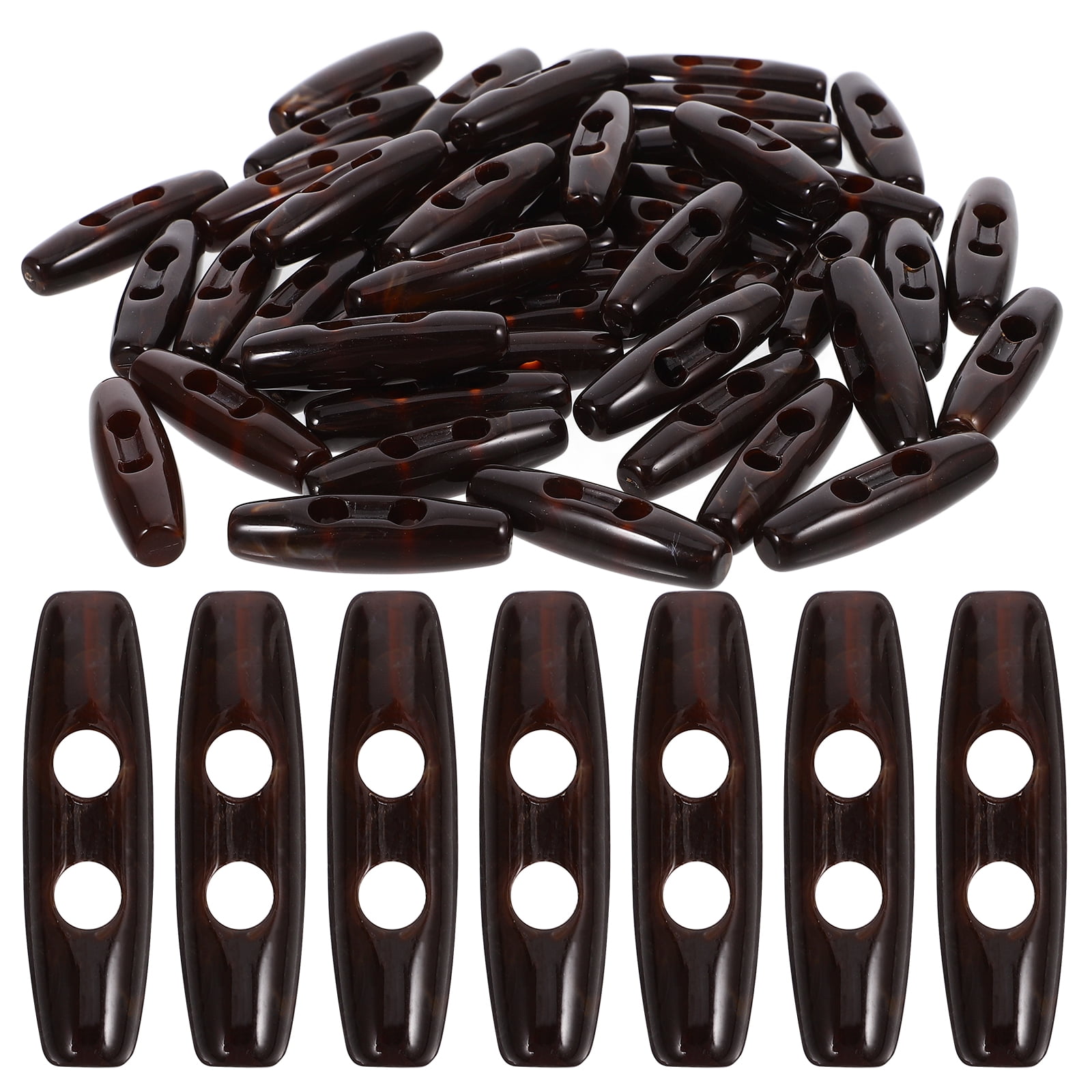Raindrops Oval Horn Toggle Buttons for Clothing Accessories, 50 Pieces ...