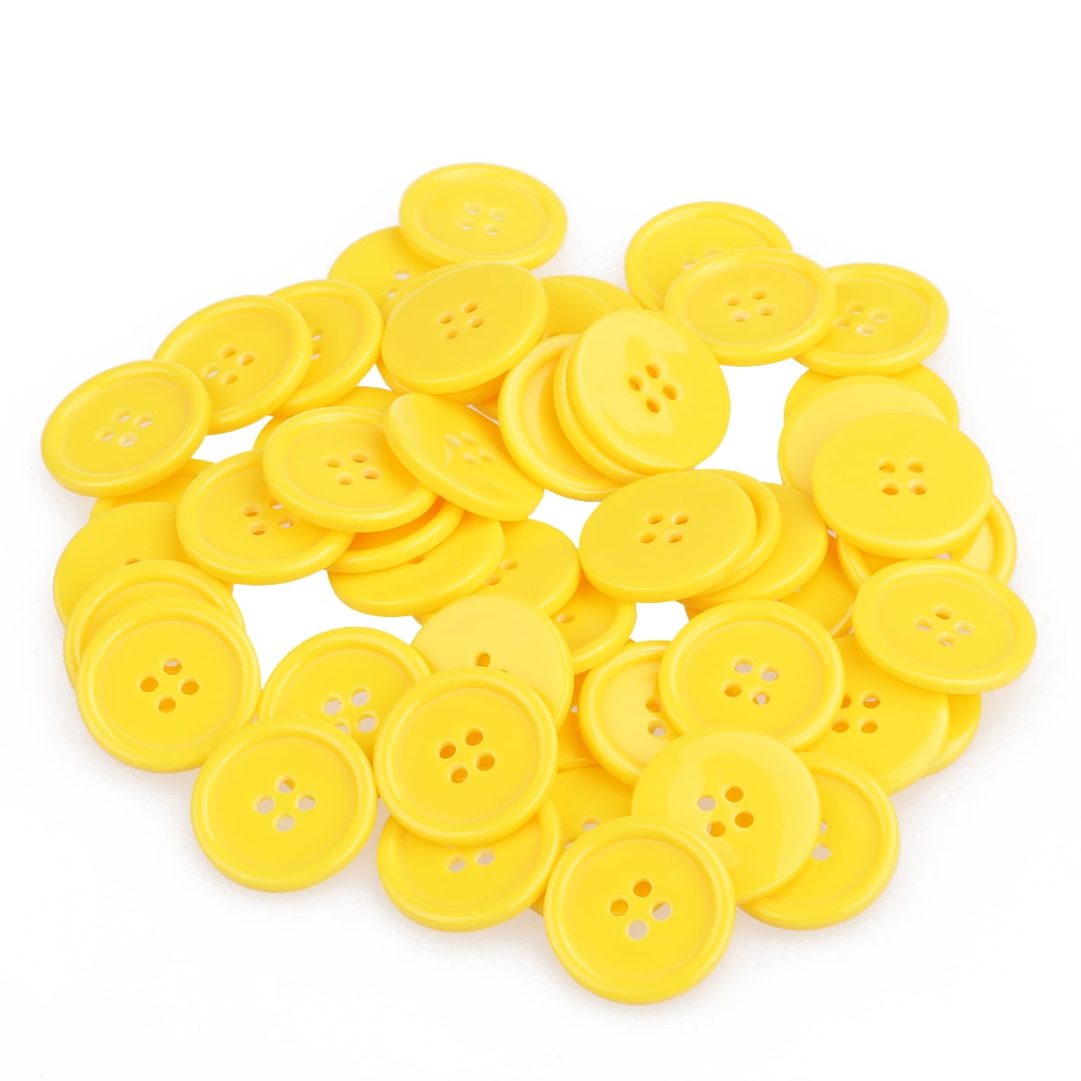 Raindrops 50 Pieces Yellow 4 Hole Resin Sewing Buttons for Crafts ...