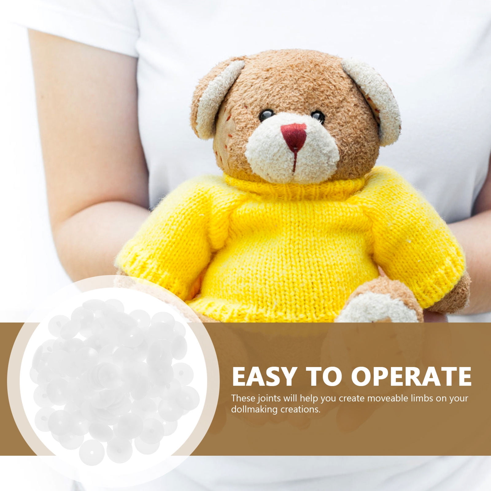 Raindrops 50 Set Joints for Doll Making Puppet Child White - Walmart.com