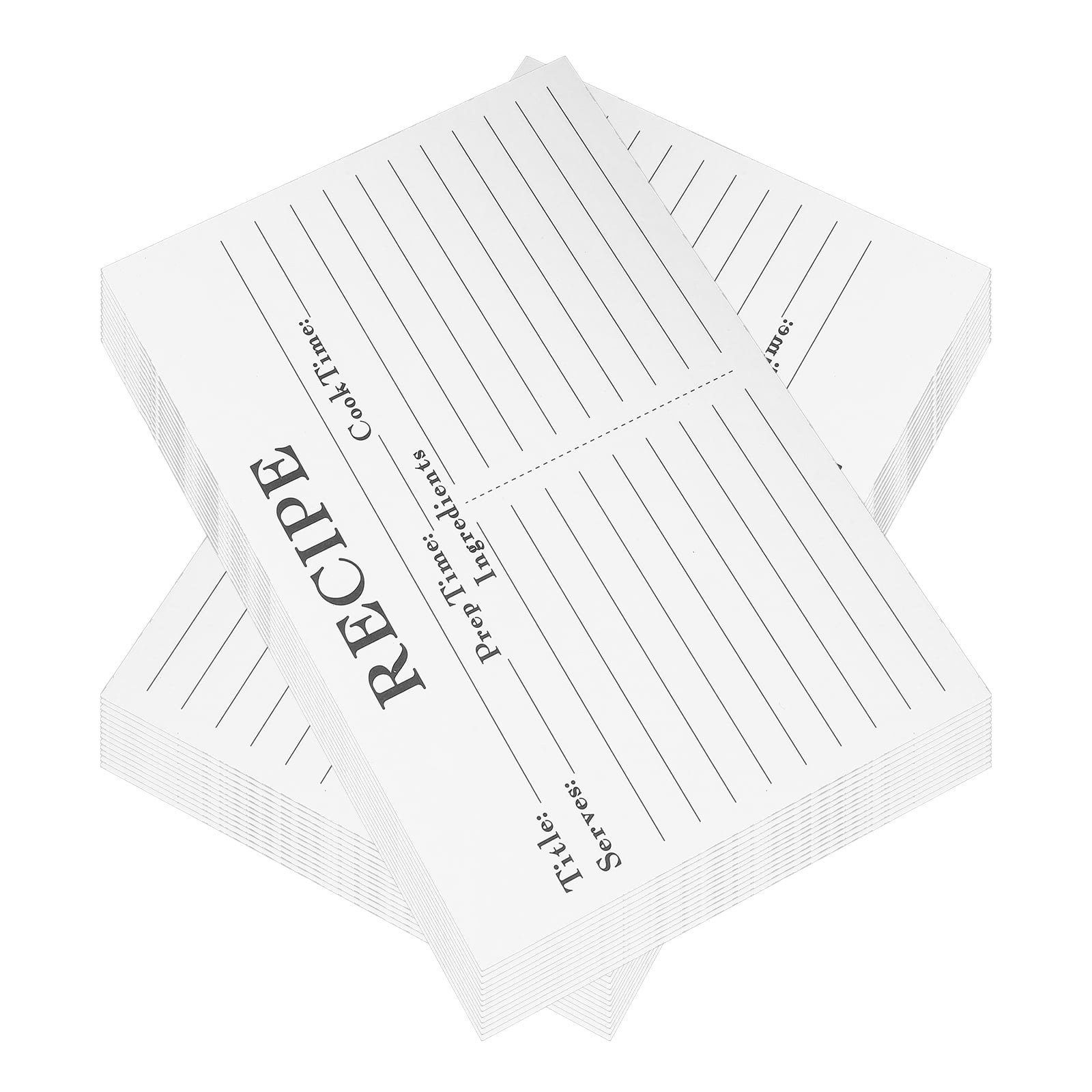 Raindrops 50 Sheets Blank Recipe Cards Food Note Cards Household Recipe ...