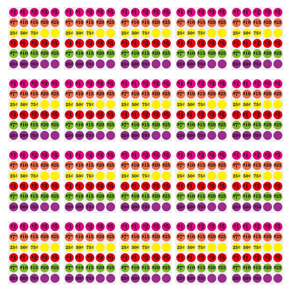 Raindrops 50 Sheets Large Tags Removable Prices Labels Sticker ...