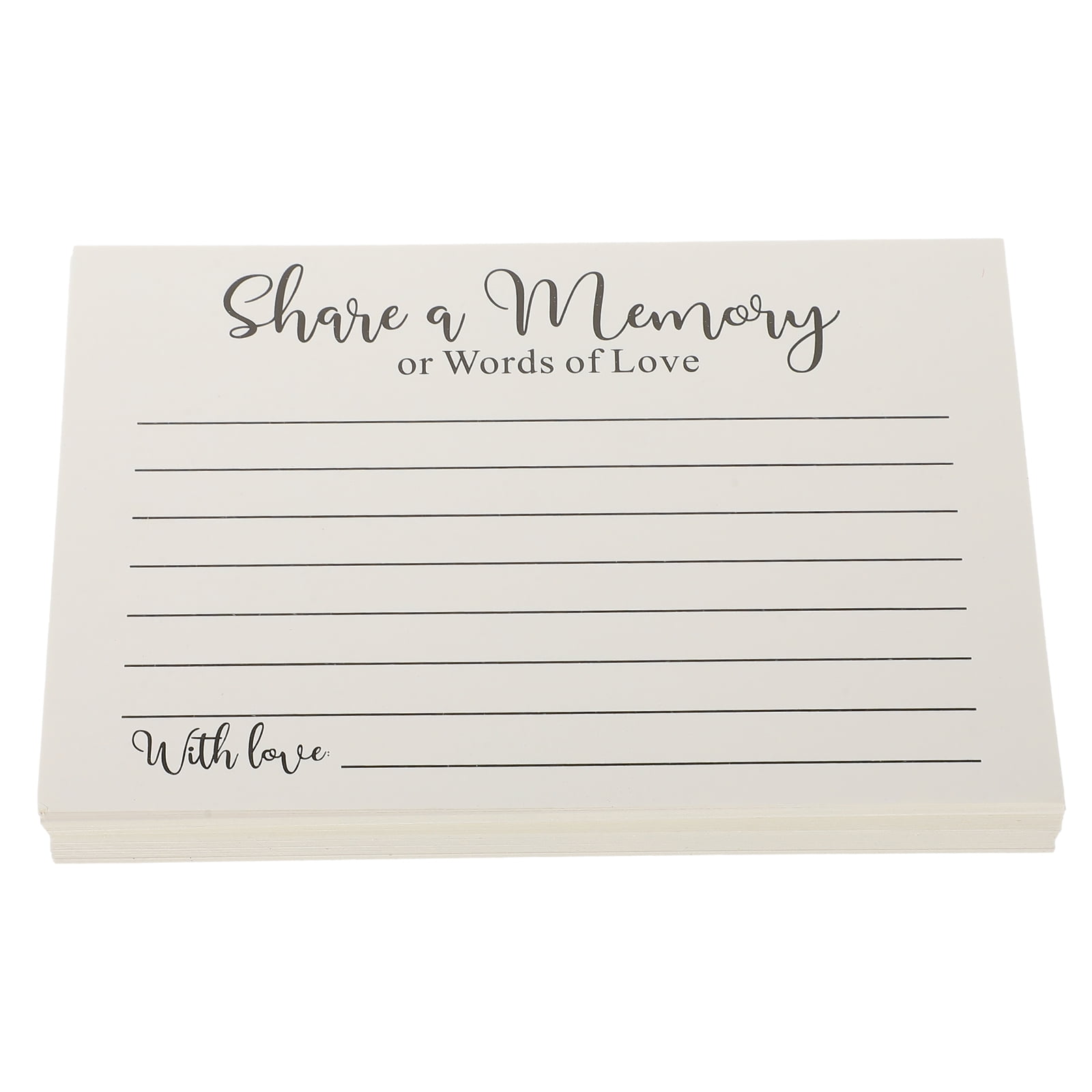 50 Sheets Chic Celebration Cards Paper Memorial Cards Small Share A ...