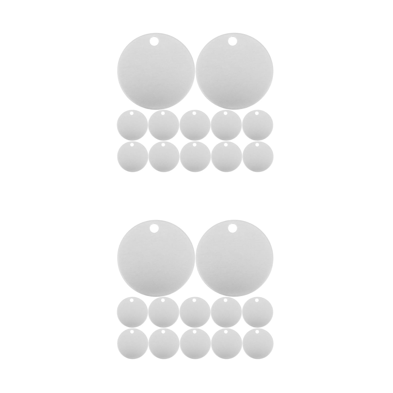 Raindrops 50 pcs Aluminum Round Blank Tags for DIY Engraving Dogs ID ...