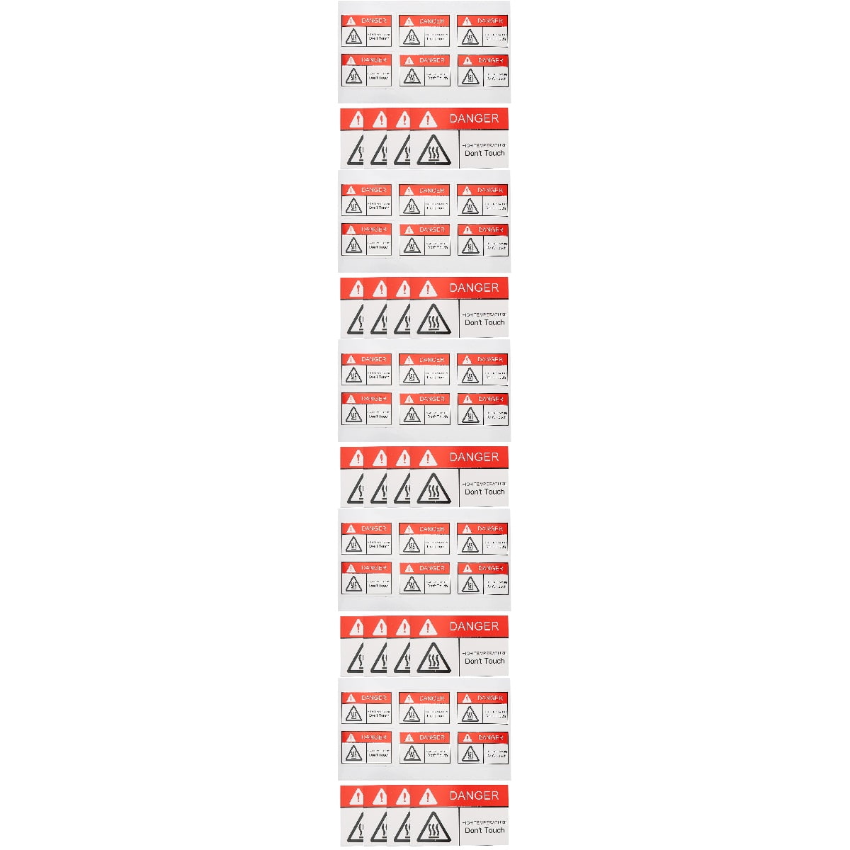 Raindrops 50 pcs Do Not Touch Warning Sign High Temperature Danger ...