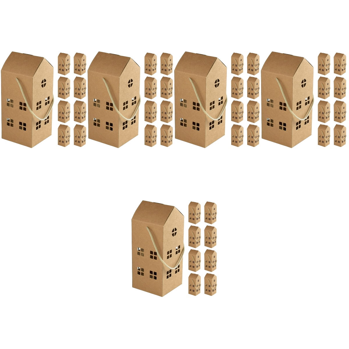 Raindrops 50 pcs House Shaped Boxes Candy Paper Hollow Treats Boxes for ...