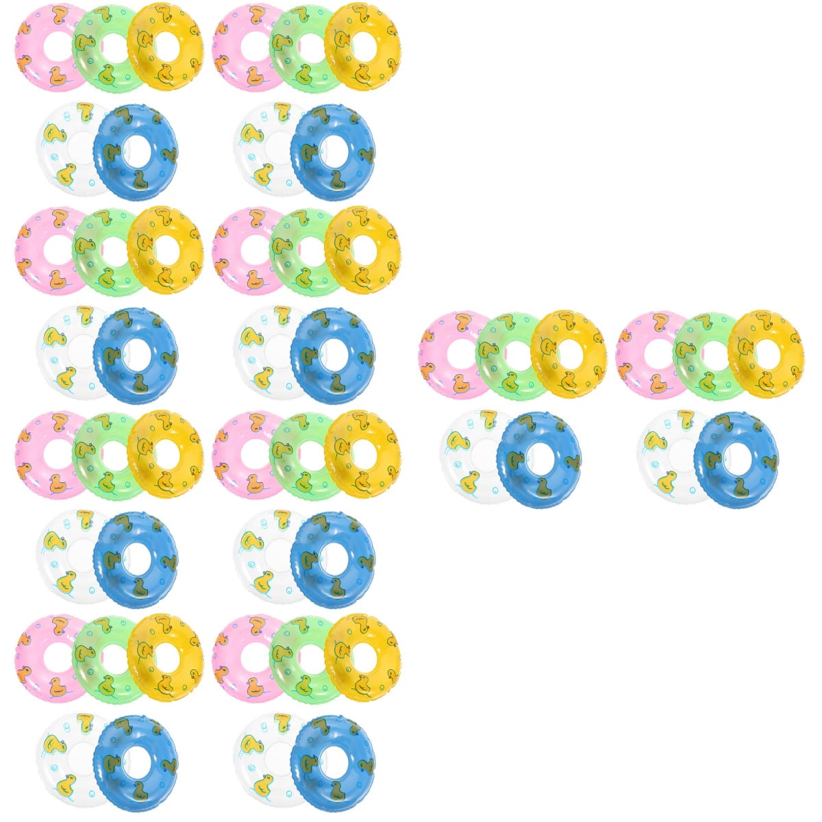 Raindrops 50 pcs Miniature Swim Rings Layout Floating Swim Rings Decors ...