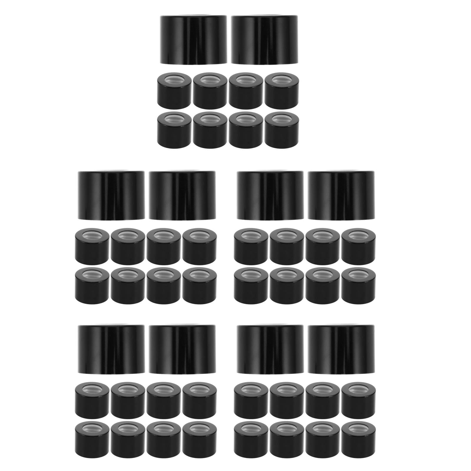 Raindrops 50 pcs Refillable Glass Diffuser Bottle Lids Black Reed ...
