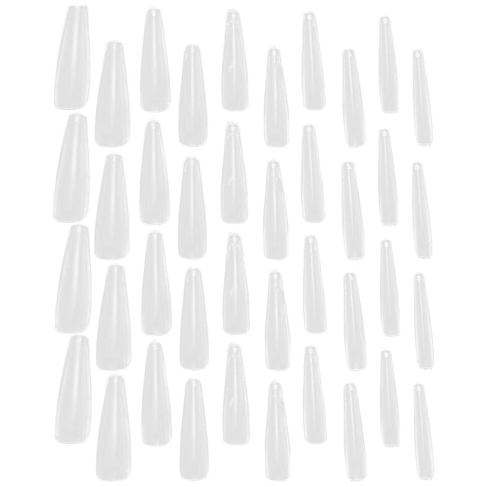 Raindrops 500 Pcs Nail Forms Trapezoidal False Nails Fake Nail Stickers ...