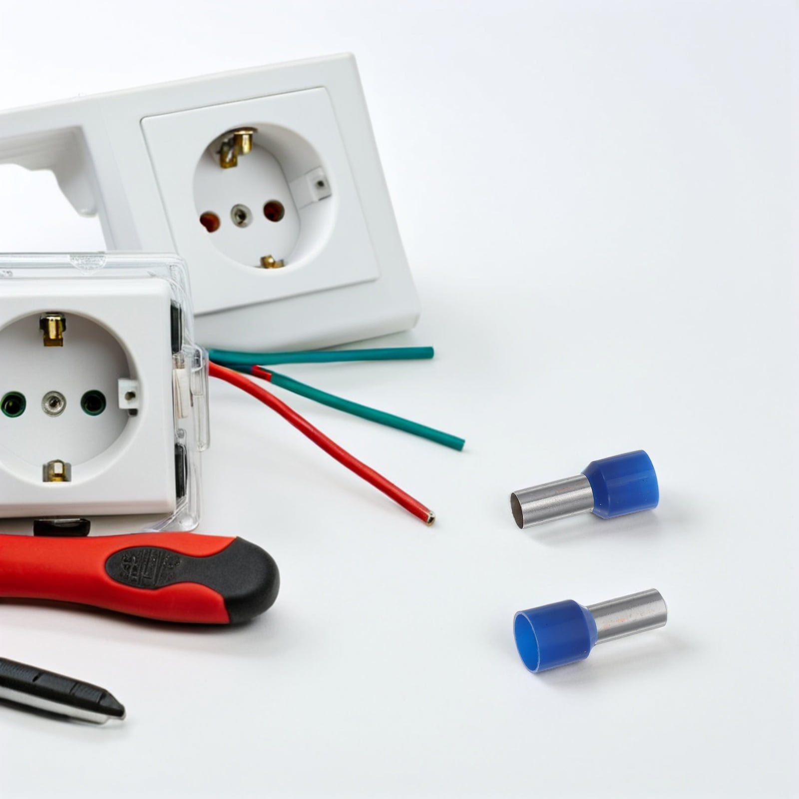 Raindrops 500pcs Electrical Terminal Ferrules Nylon Insulated Wire End ...