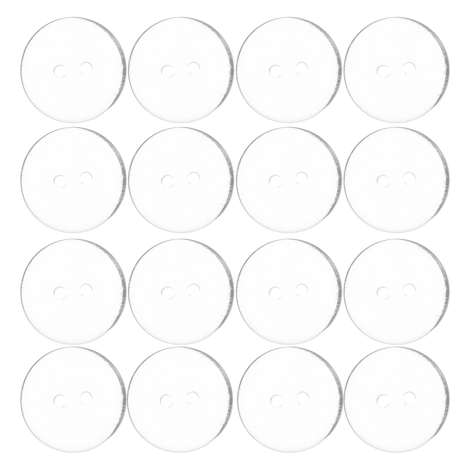 Raindrops 50Pcs Decorative Clear Resin Buttons for Clothing Round Flat ...