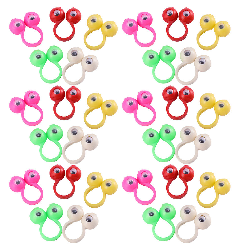 Raindrops 50Pcs Eyeball Rings for Storytelling with Assorted Color for ...