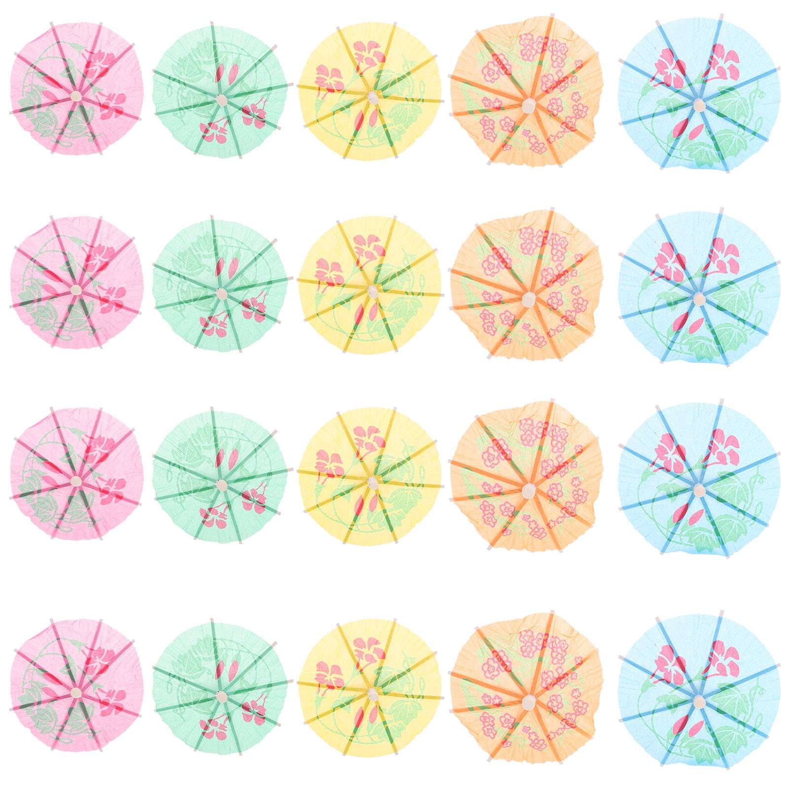 Raindrops 50Pcs Mini Paper Umbrellas for Drinks Cocktail Parasol Picks ...