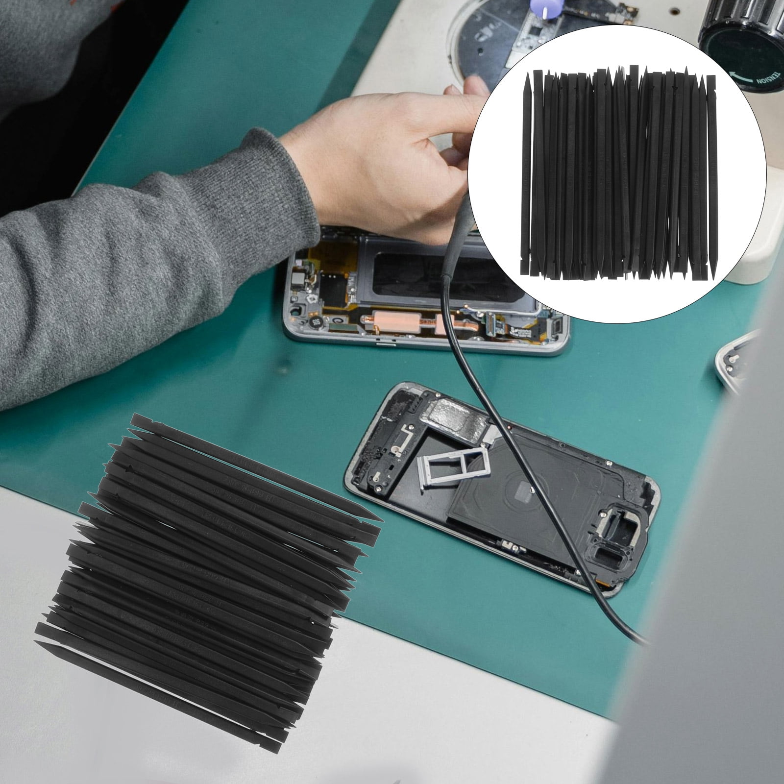 Raindrops Electronics Repair Pry Bar Plastic Black 50PCS for Phone ...