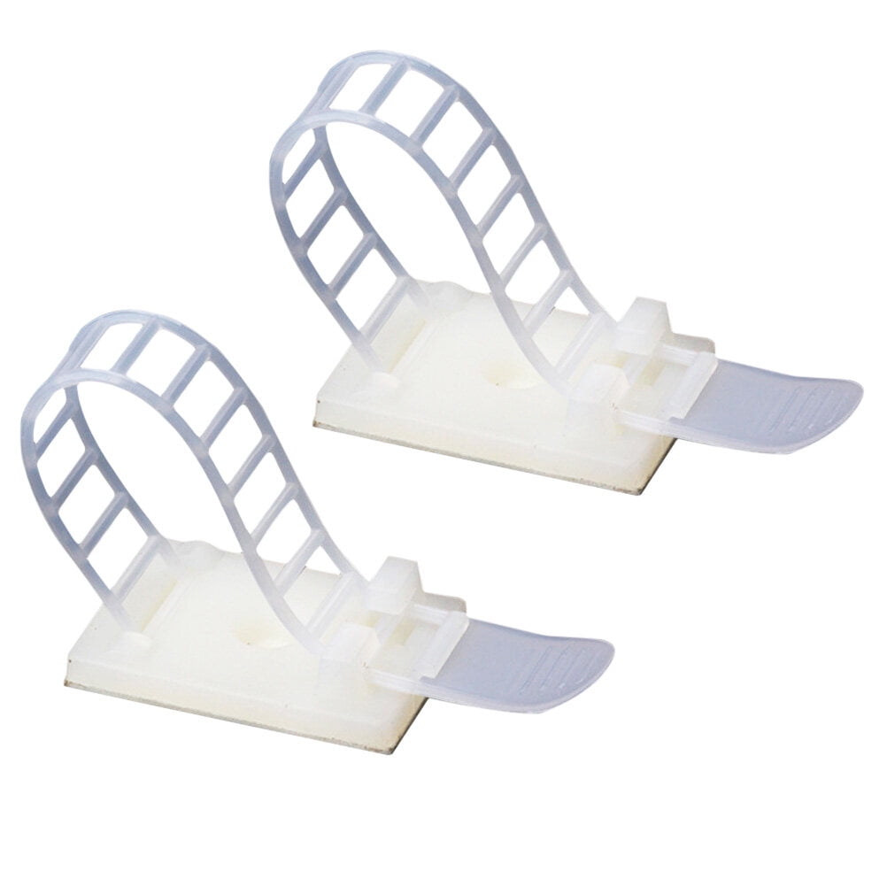 Raindrops 50Pcs White Wire Clamp with Adjustable Lock for Cable Ties ...