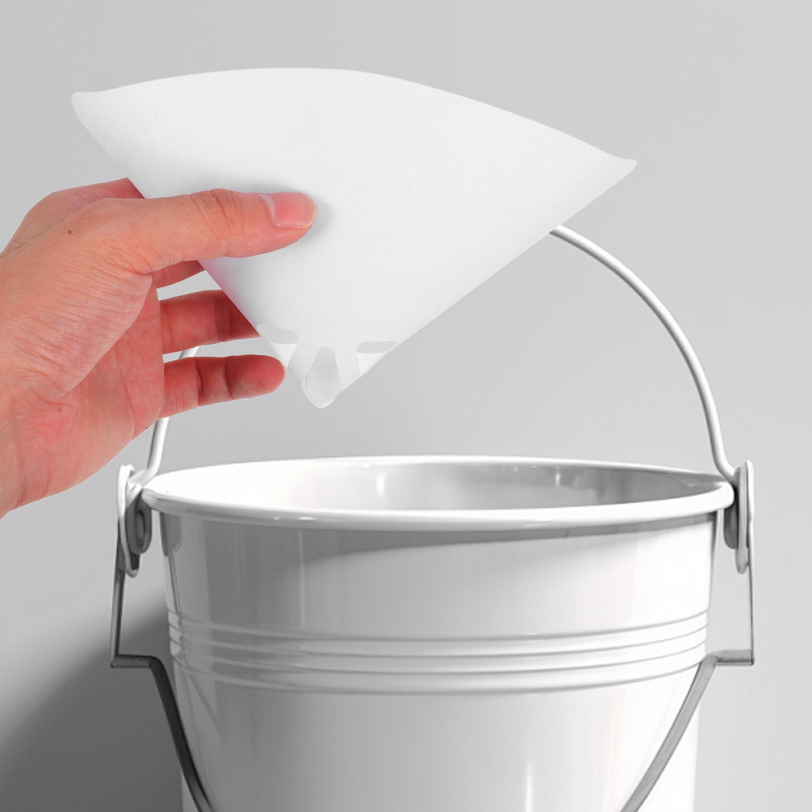 Raindrops 50Pcs White Paper Paint Filter Strainer Cone for Filtration ...