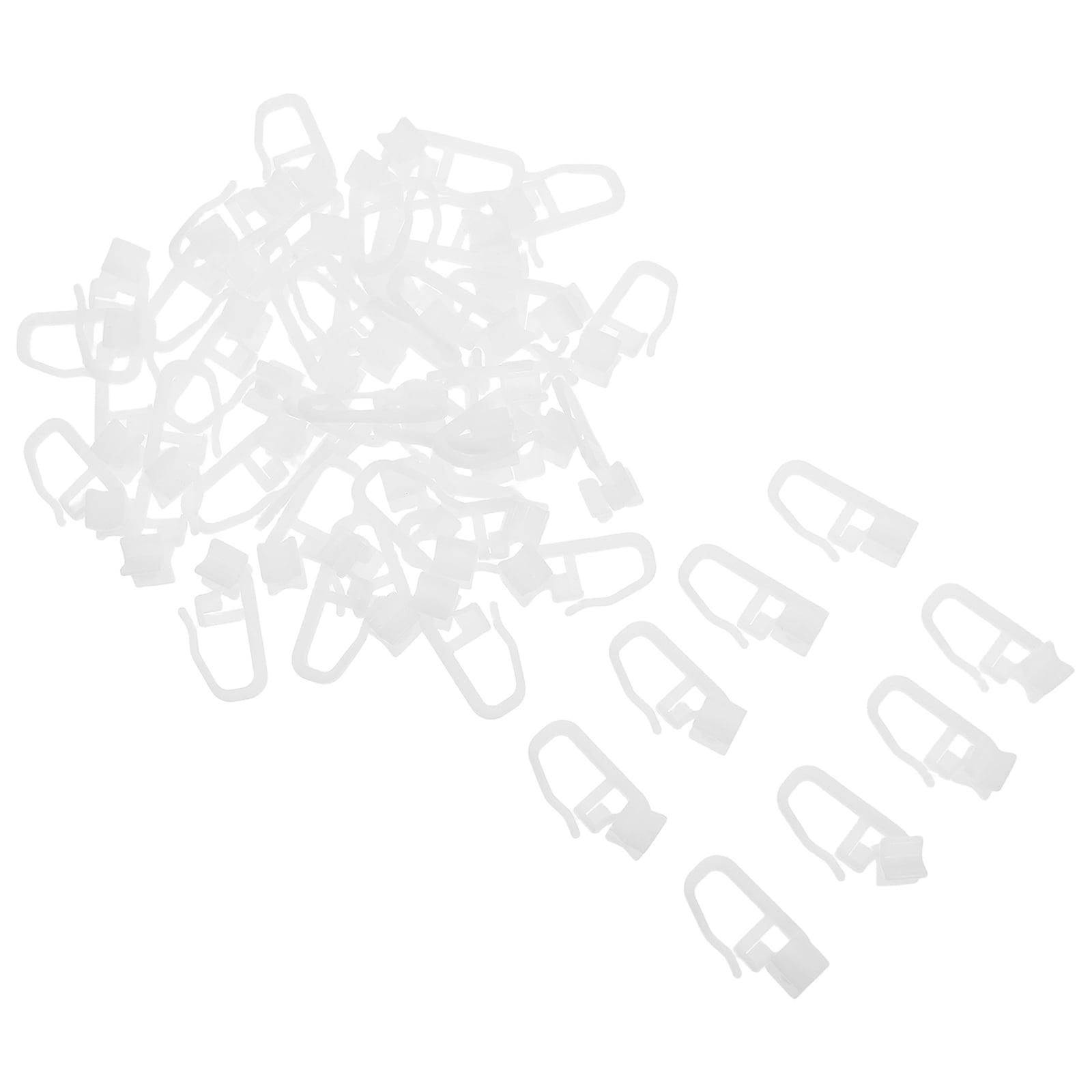 Raindrops White PVC Curtain Track Hooks Design for Curtains 50Pcs ...