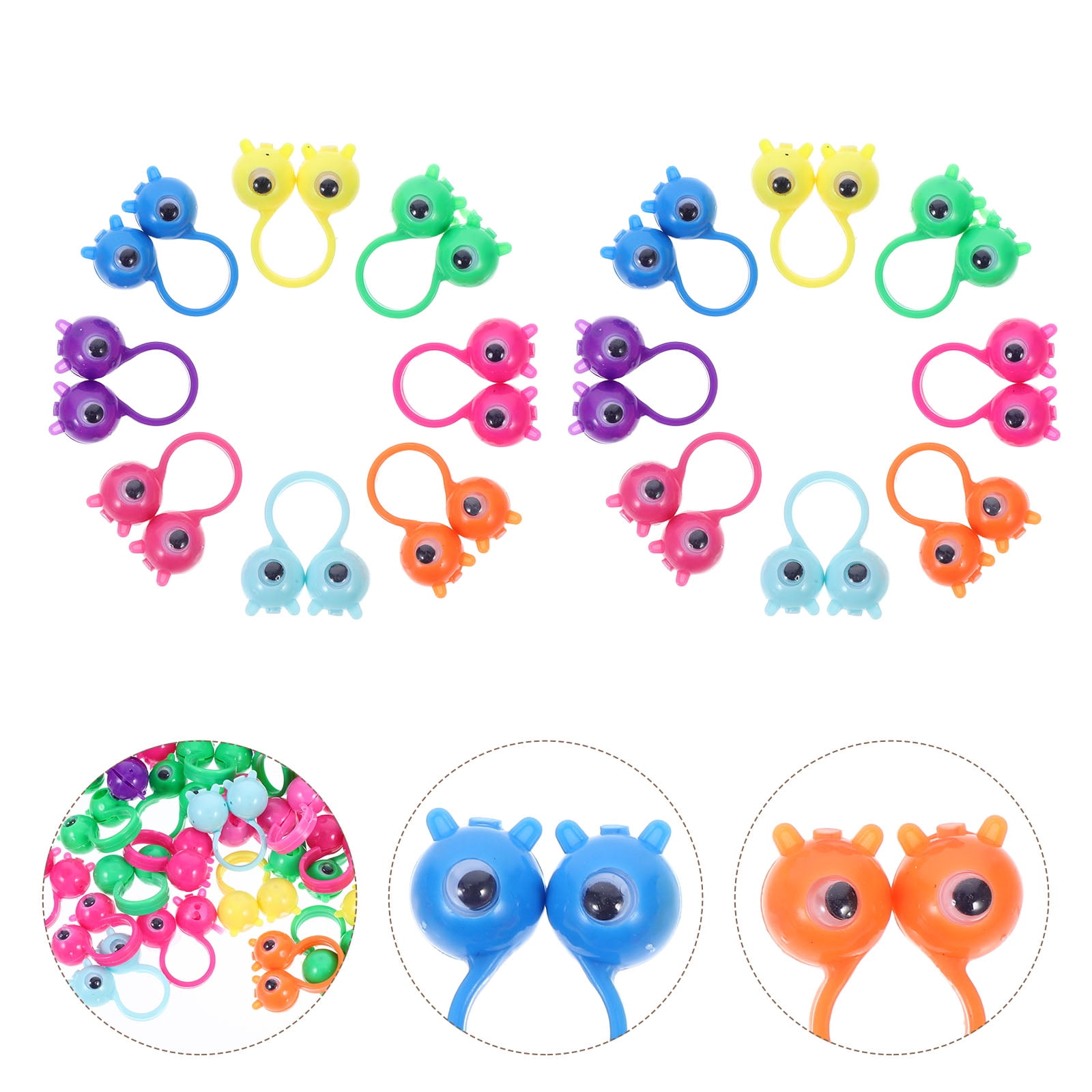 Raindrops 50pcs Eye Finger Puppets For Kids Wiggly Eyeballs Ring For ...