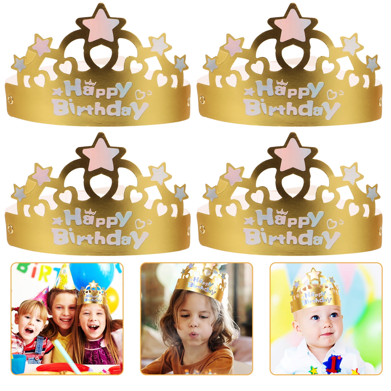 Raindrops 50pcs Folding Paper Crown Crown Birthday Hat Paper Crowns ...