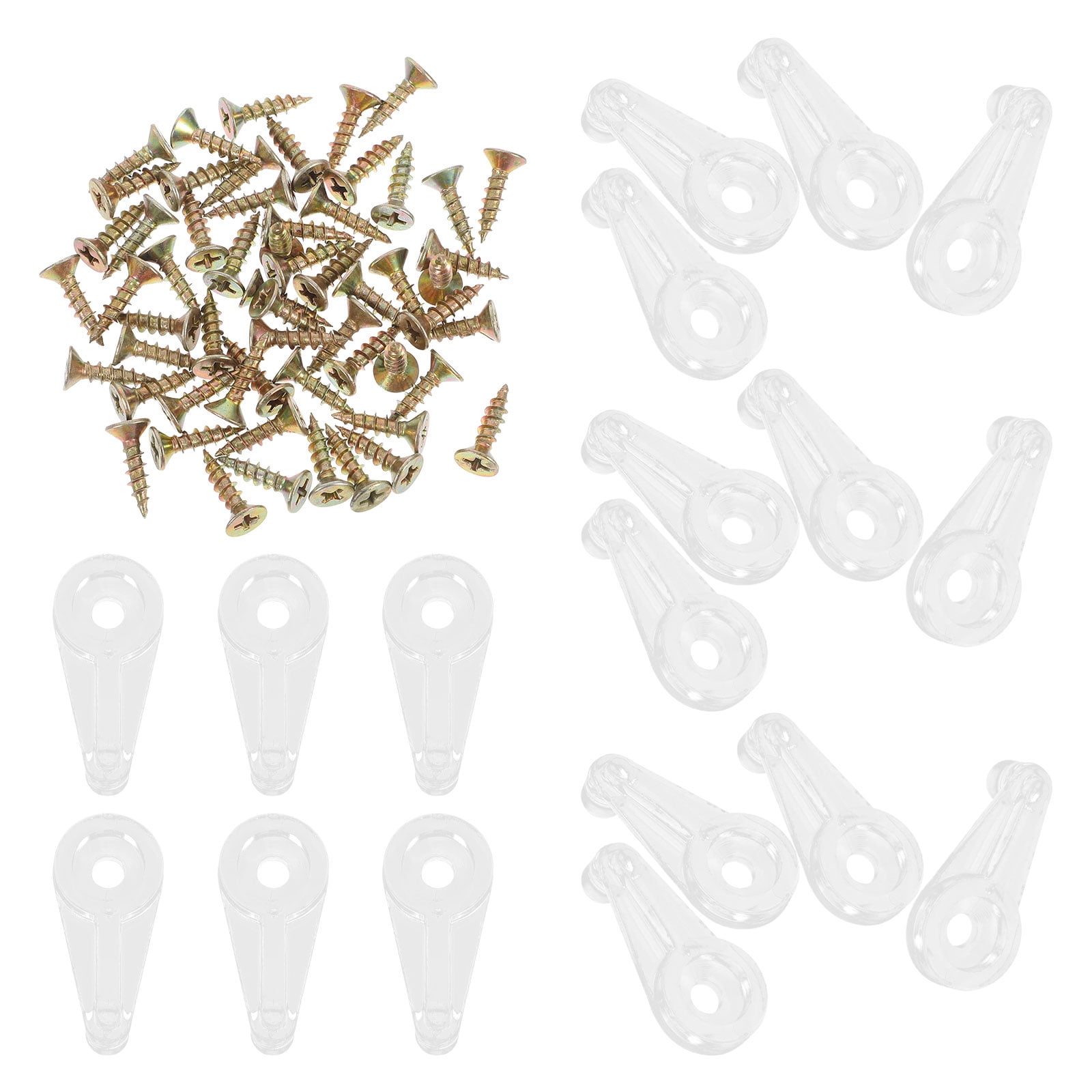 Raindrops 50pcs Mirror Fixing Clips Clear Glass Wardrobe Support Clips ...