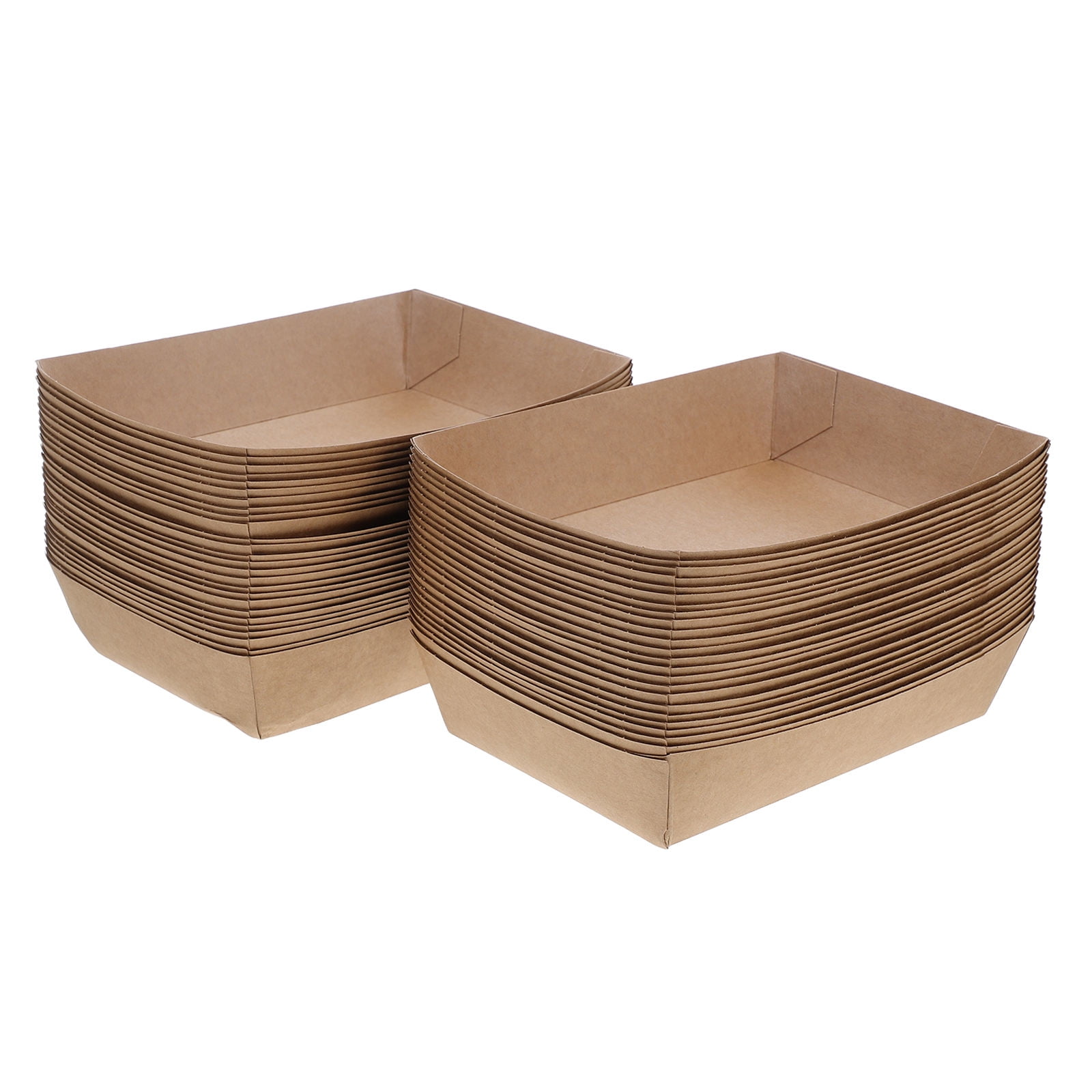 Raindrops 50pcs Portable Paper Sandwich Boxes Hot Dog Tray Snack Trays ...